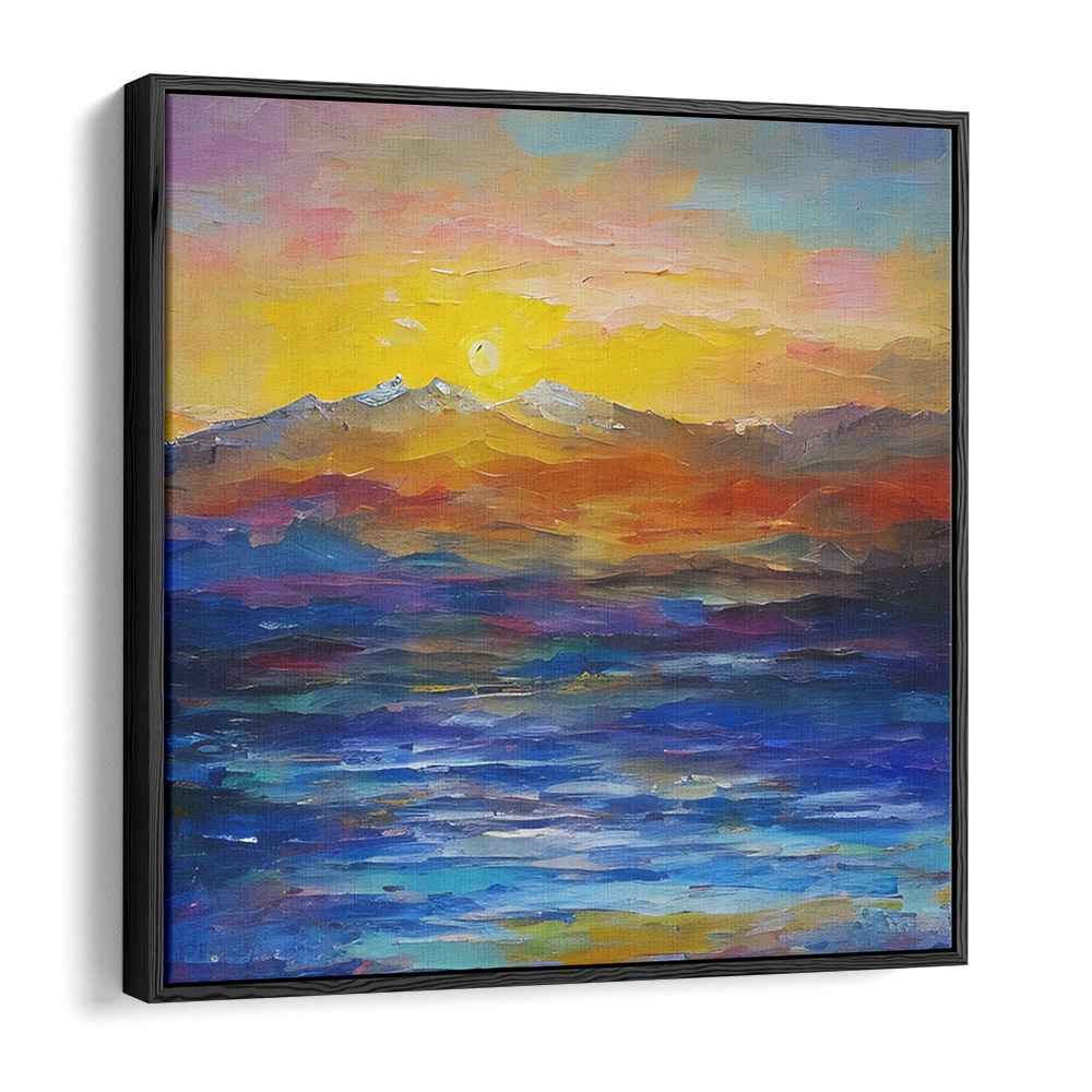 Abstract Sunset Print - Canvas Art by Kanvah