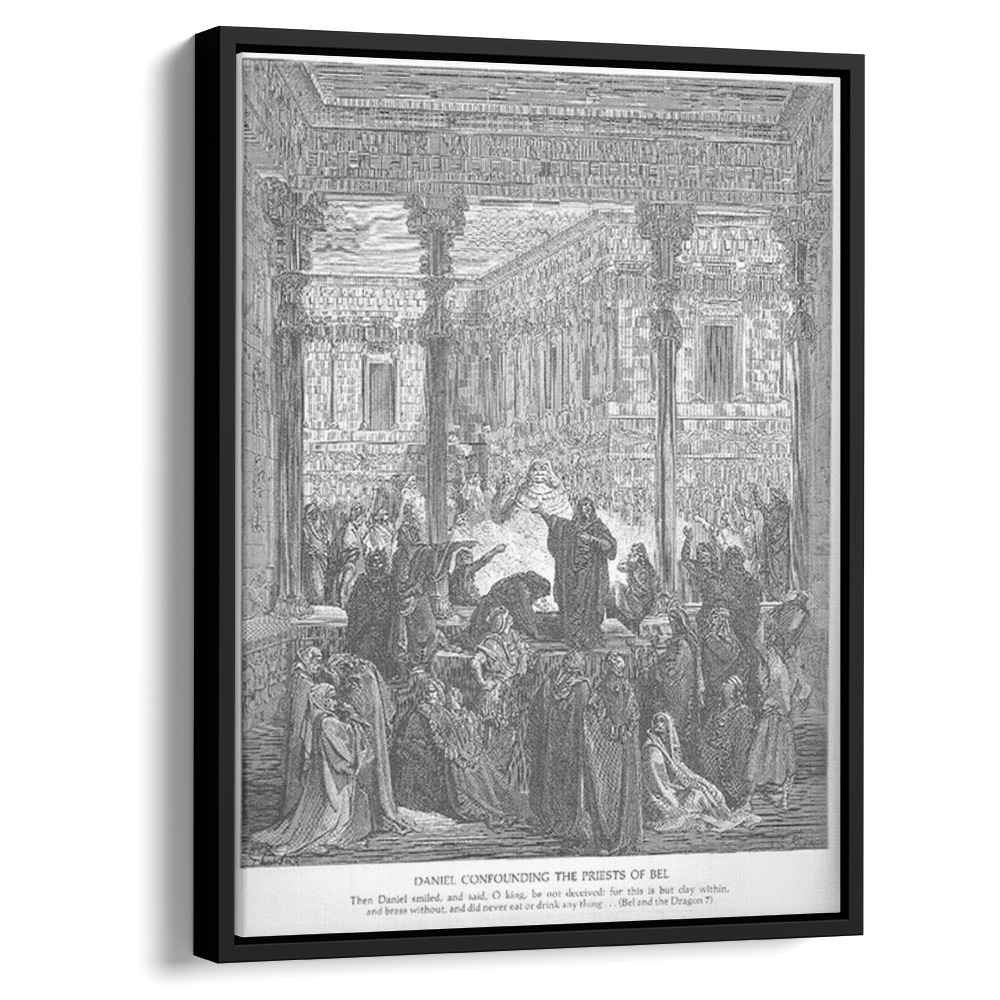 Daniel Confounds the Priests of Bel by Gustave Dore - Canvas Artwork — Kanvah