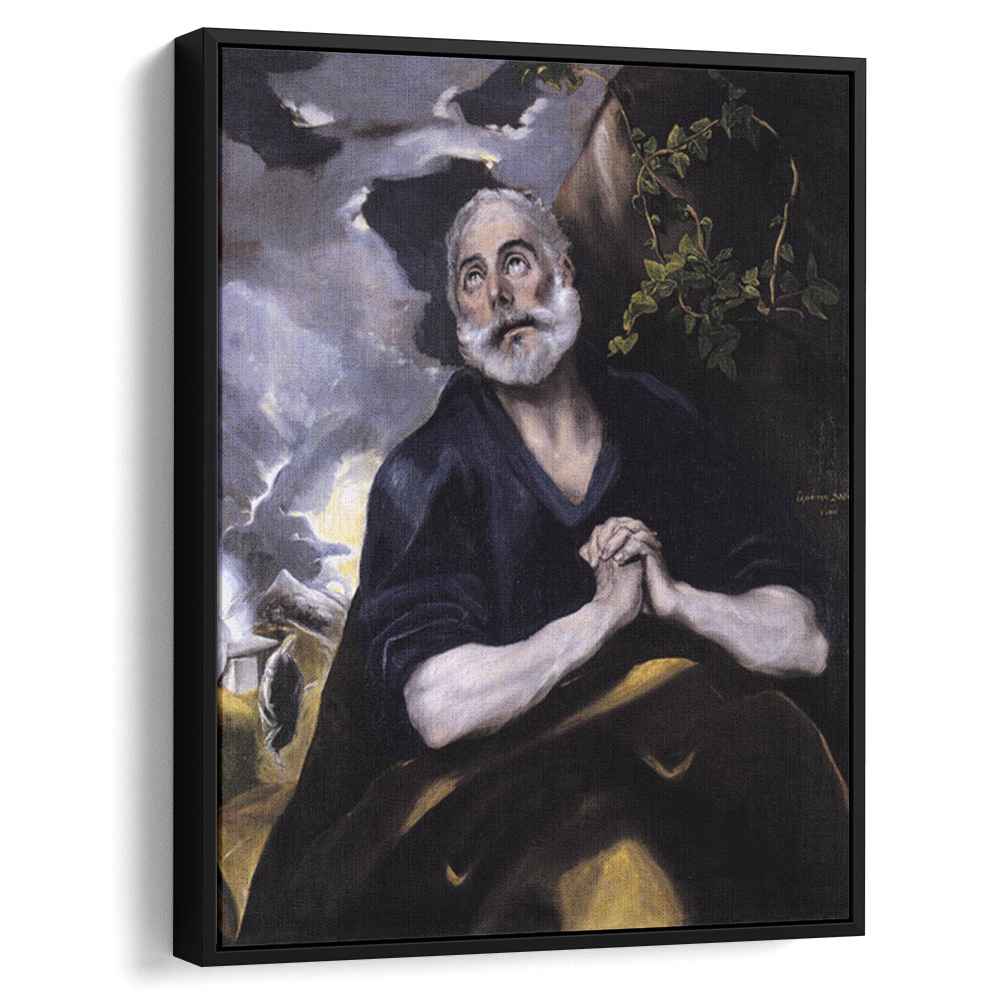 St. Peter in Penitence (1585) by El Greco - Canvas Artwork — Kanvah