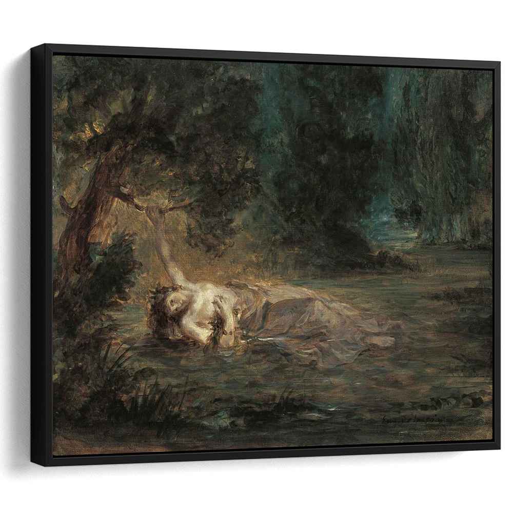 The Death of Ophelia (1838) by Eugene Delacroix - Canvas Artwork — Kanvah
