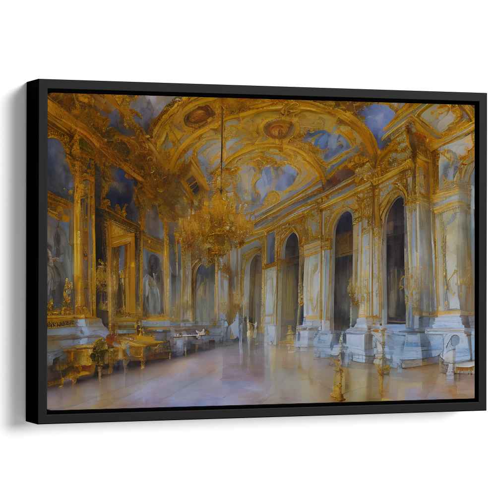 Watercolor Palace of Versailles Print - Canvas Art Print by Kanvah