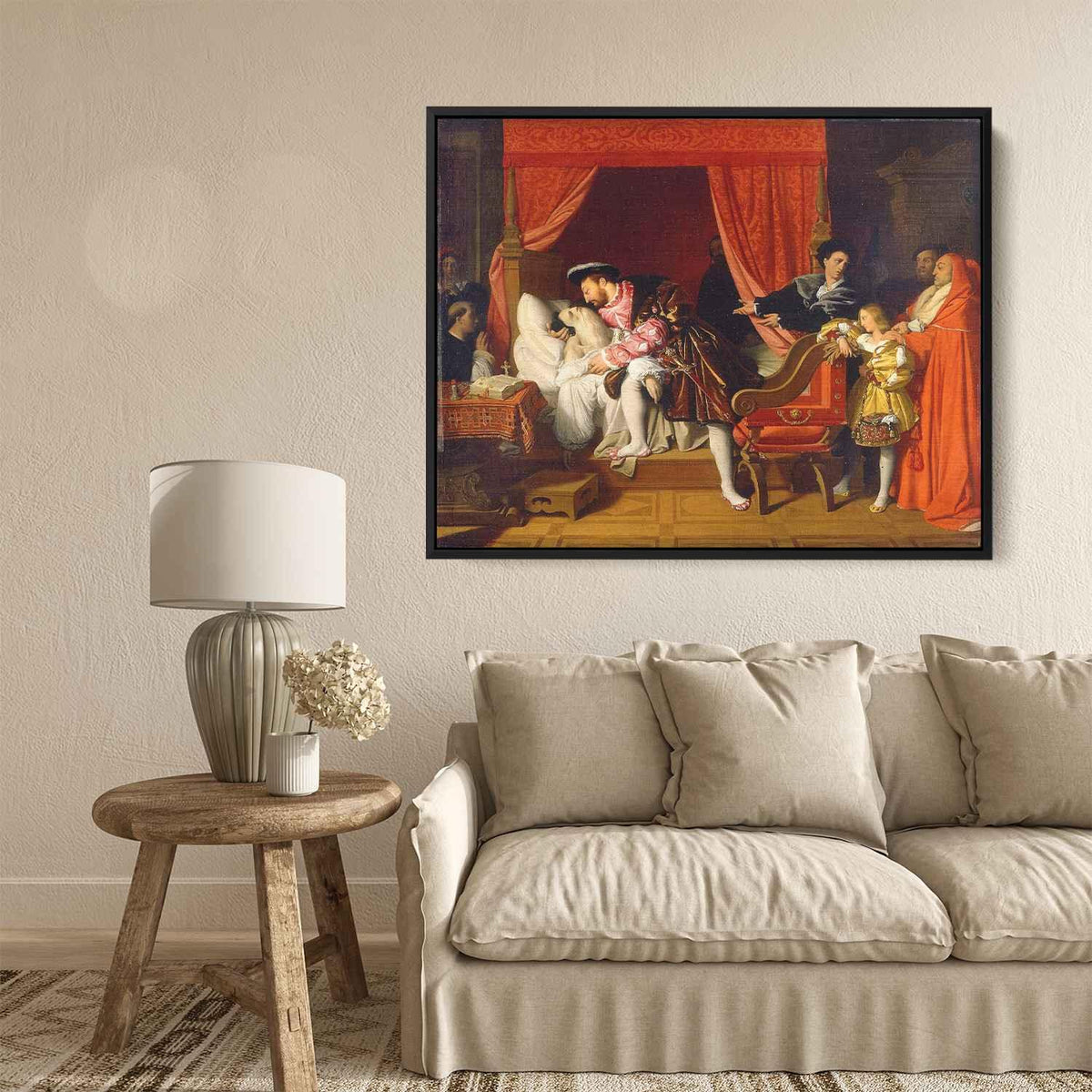 Death of Leonardo da Vinci (1818) by Jean Auguste Dominique Ingres ...