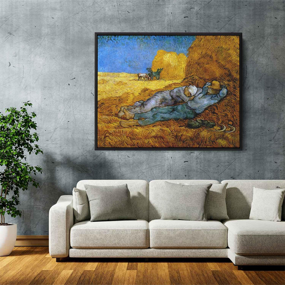 Noon, rest from work (after Millet) by Vincent van Gogh - Canvas ...