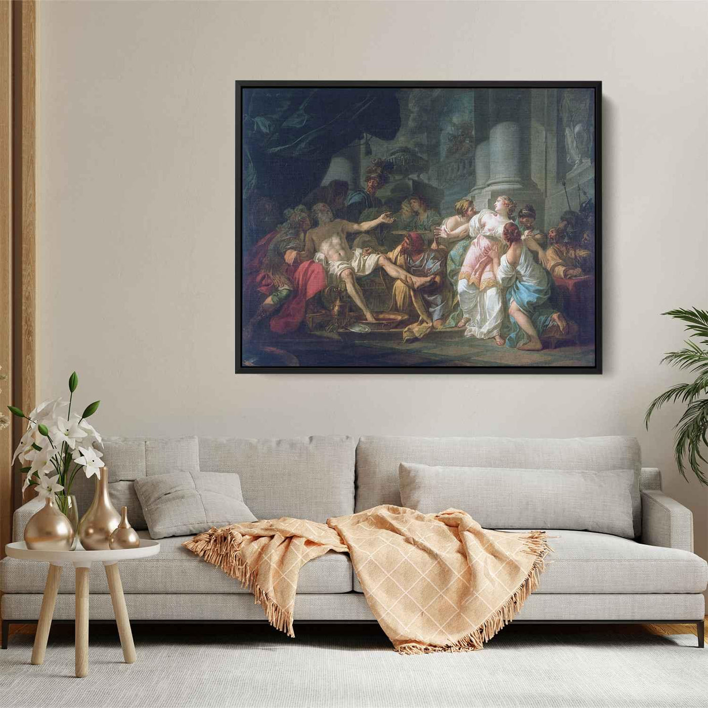 The Death of Seneca (1773) by Jacques-Louis David - Canvas Artwork — Kanvah