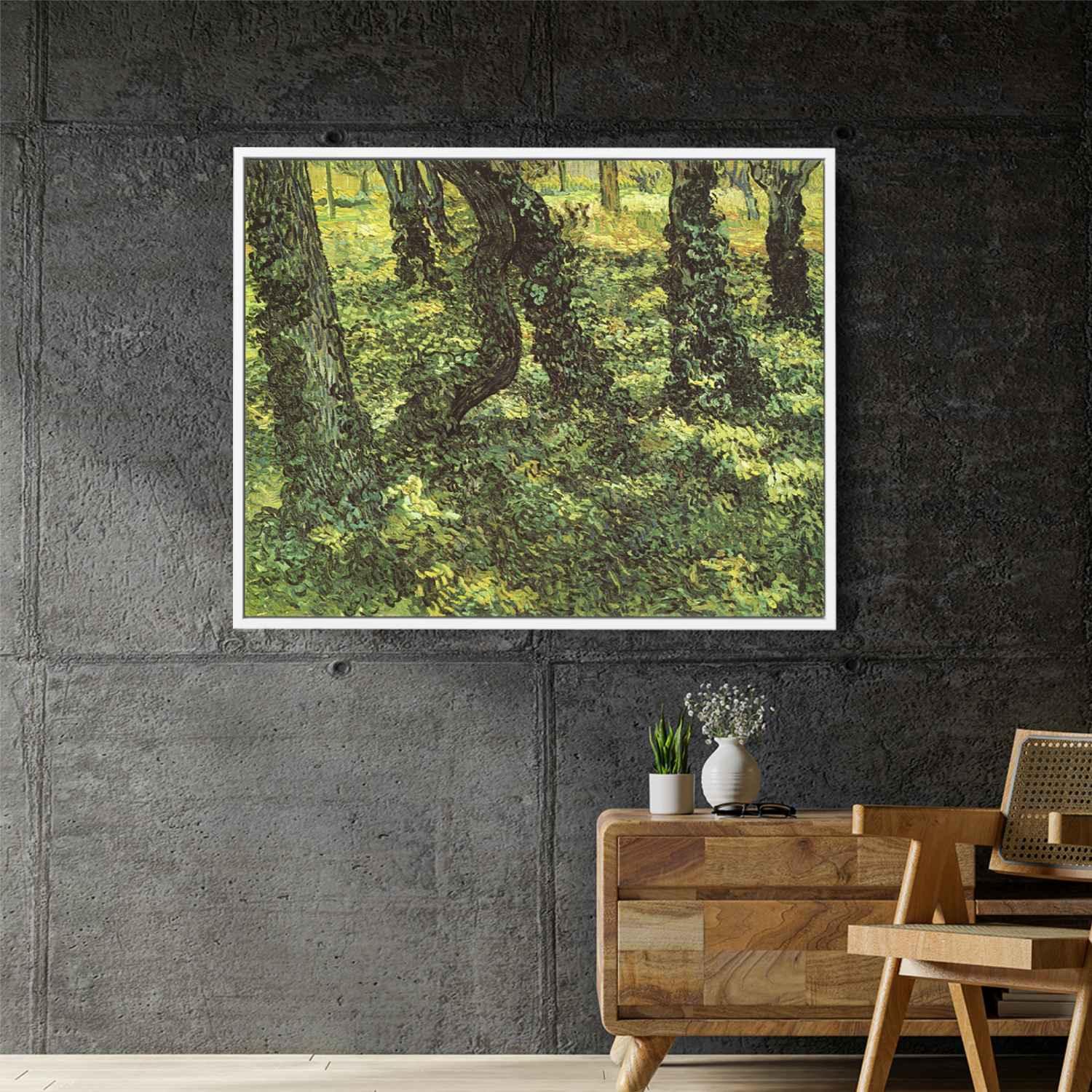 Trunks of Trees with Ivy (1889) by Vincent van Gogh - Canvas Artwork ...