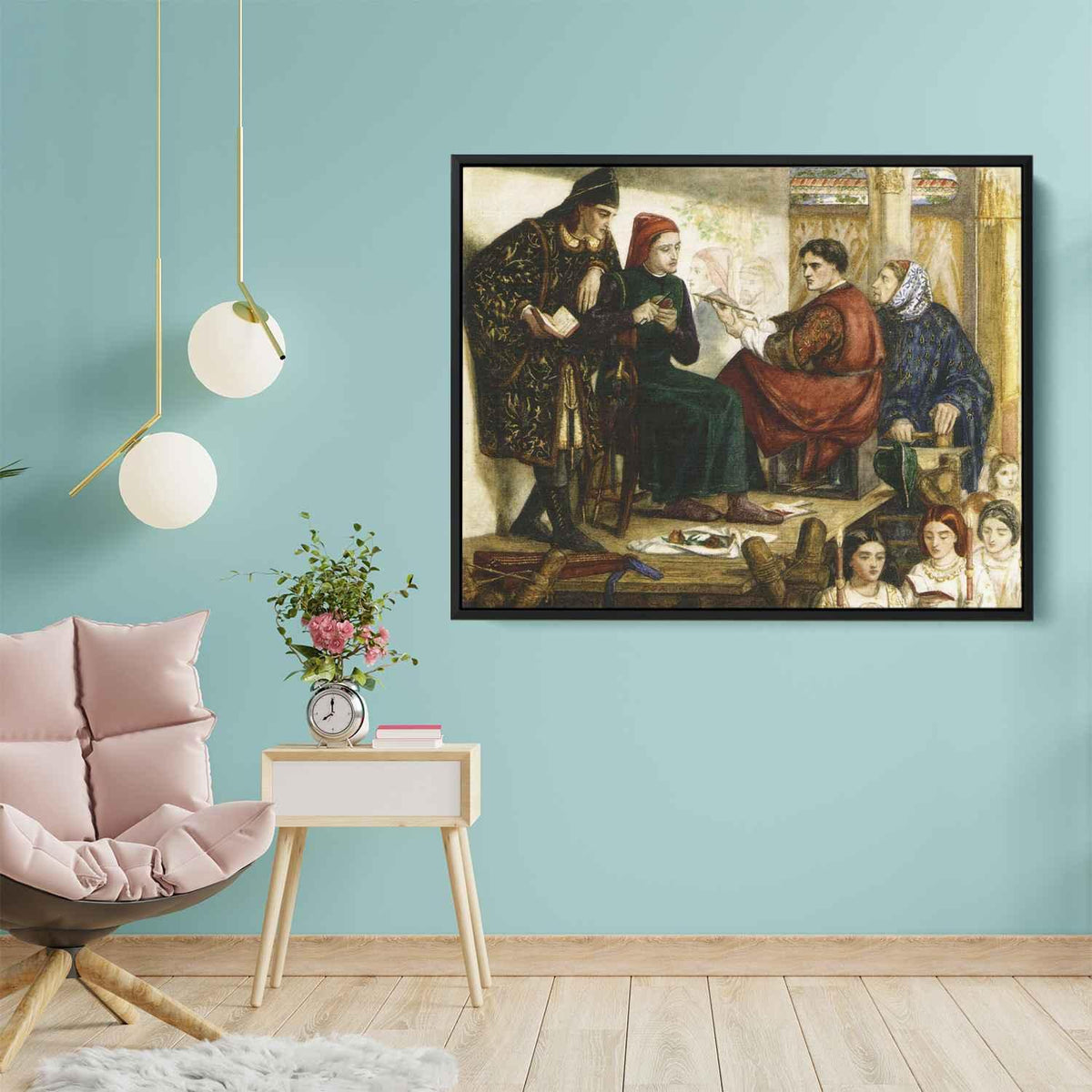 Giotto Painting the Portrait of Dante (1852) by Dante Gabriel Rossetti ...