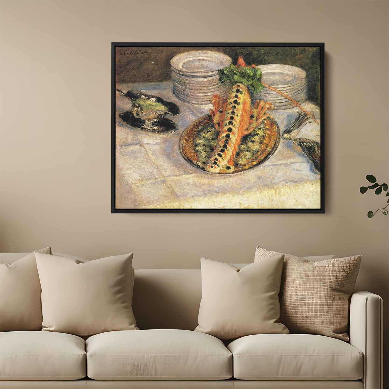 Still Life with Crayfish (1882) by Gustave Caillebotte - Canvas Artwork ...