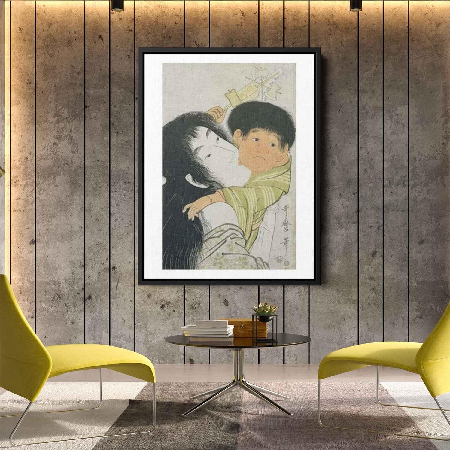 Yama uba and Kintaro by Kitagawa Utamaro - Canvas Artwork — Kanvah