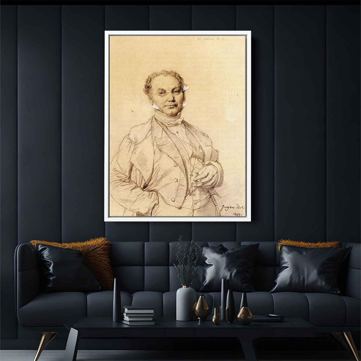 Dr. François Melier by Jean Auguste Dominique Ingres - Canvas Artwork ...