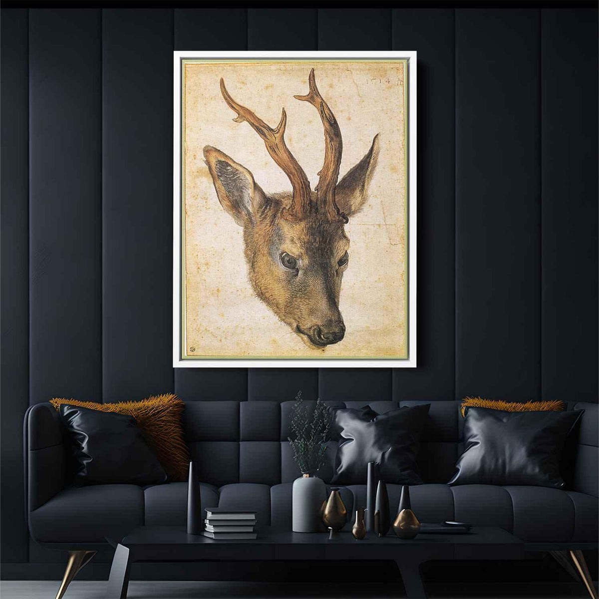 Head of a Stag (1503) by Albrecht Durer - Canvas Artwork — Kanvah