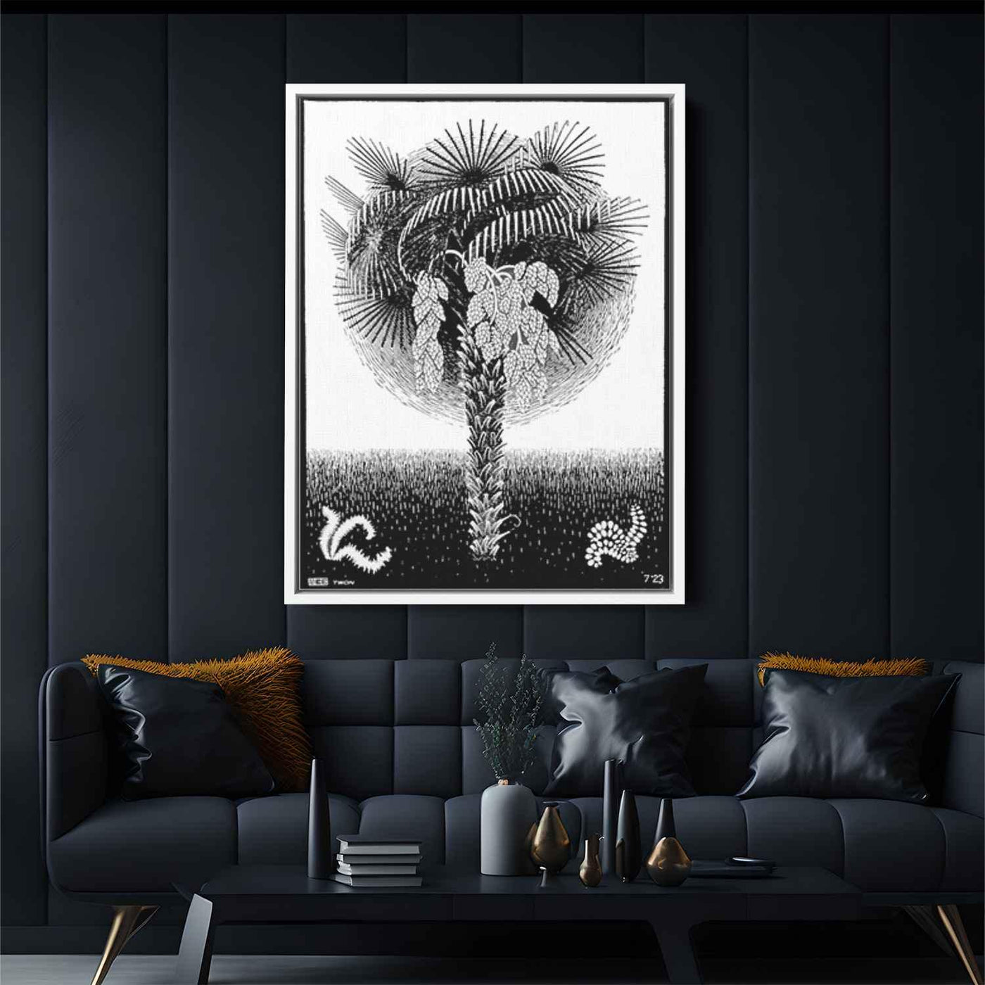 Palm Tree (1923) by M.C. Escher - Canvas Artwork — Kanvah