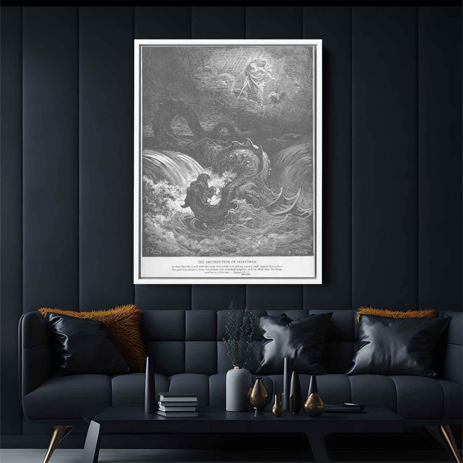 The Destruction of Leviathan by Gustave Dore - Canvas Artwork — Kanvah