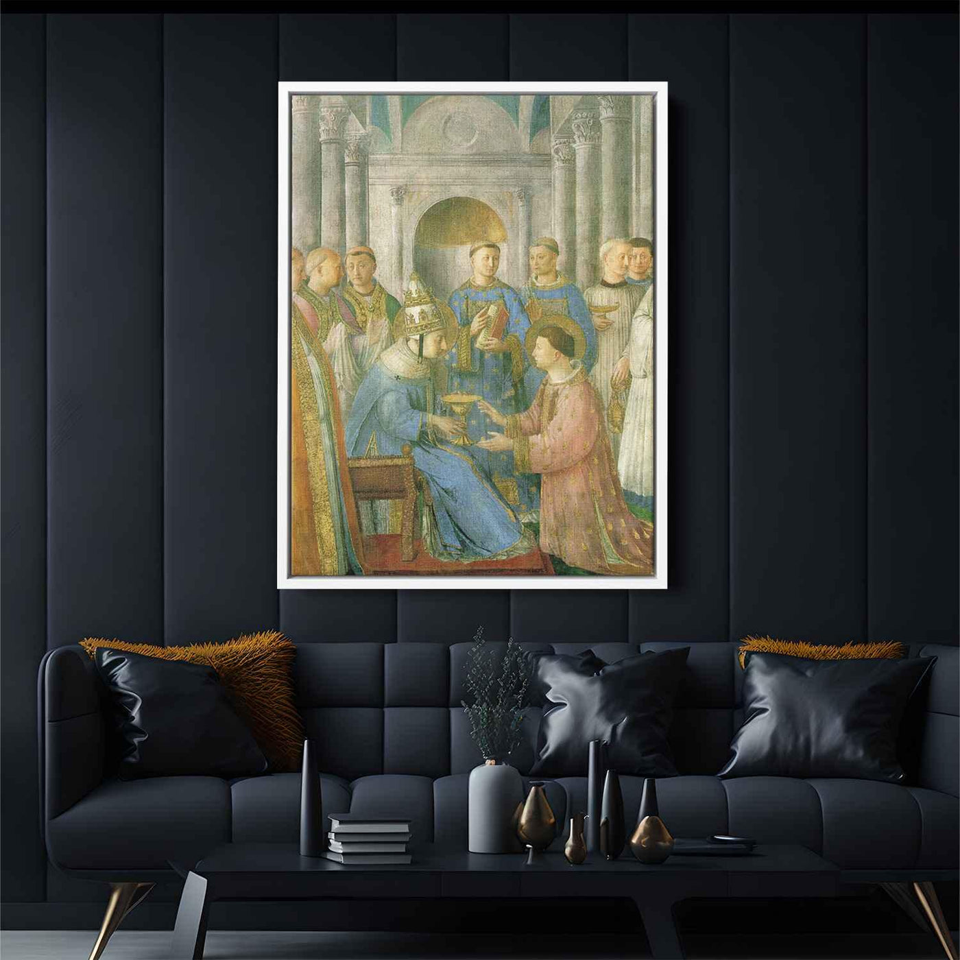 The ordination of St. Lawrence (1449) by Fra Angelico - Canvas Artwork ...
