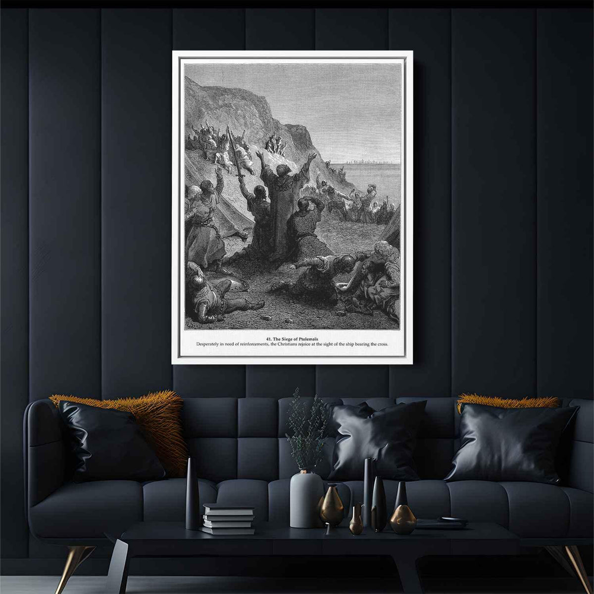 The Siege of Ptolemais by Gustave Dore - Canvas Artwork — Kanvah