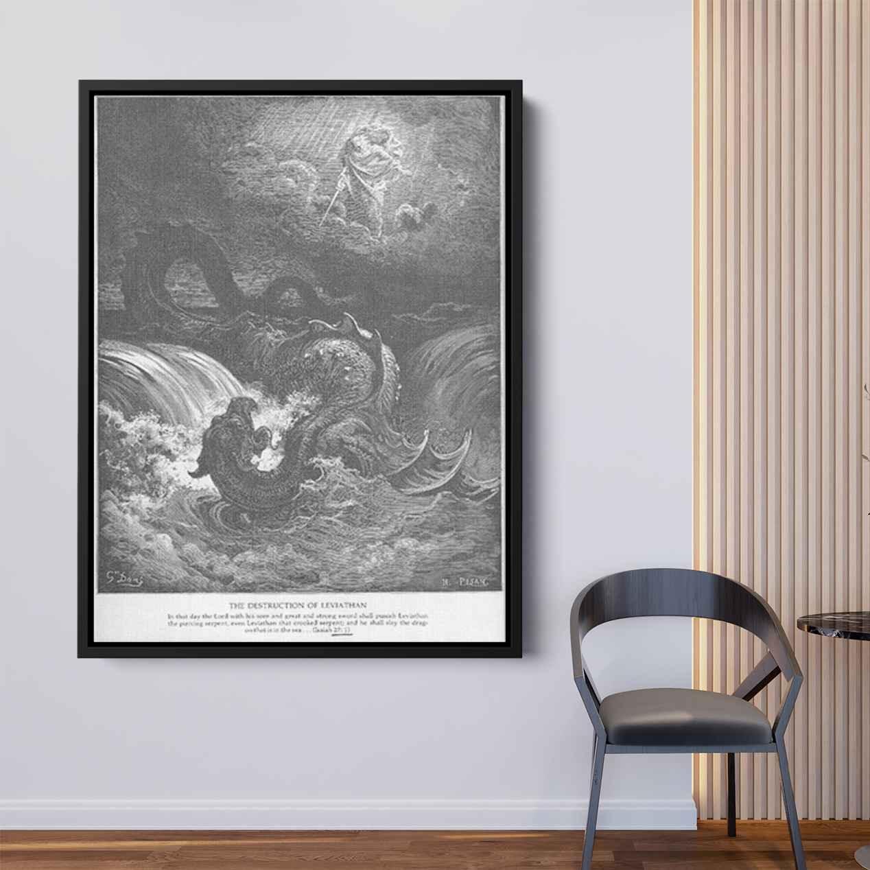 The Destruction of Leviathan by Gustave Dore - Canvas Artwork — Kanvah