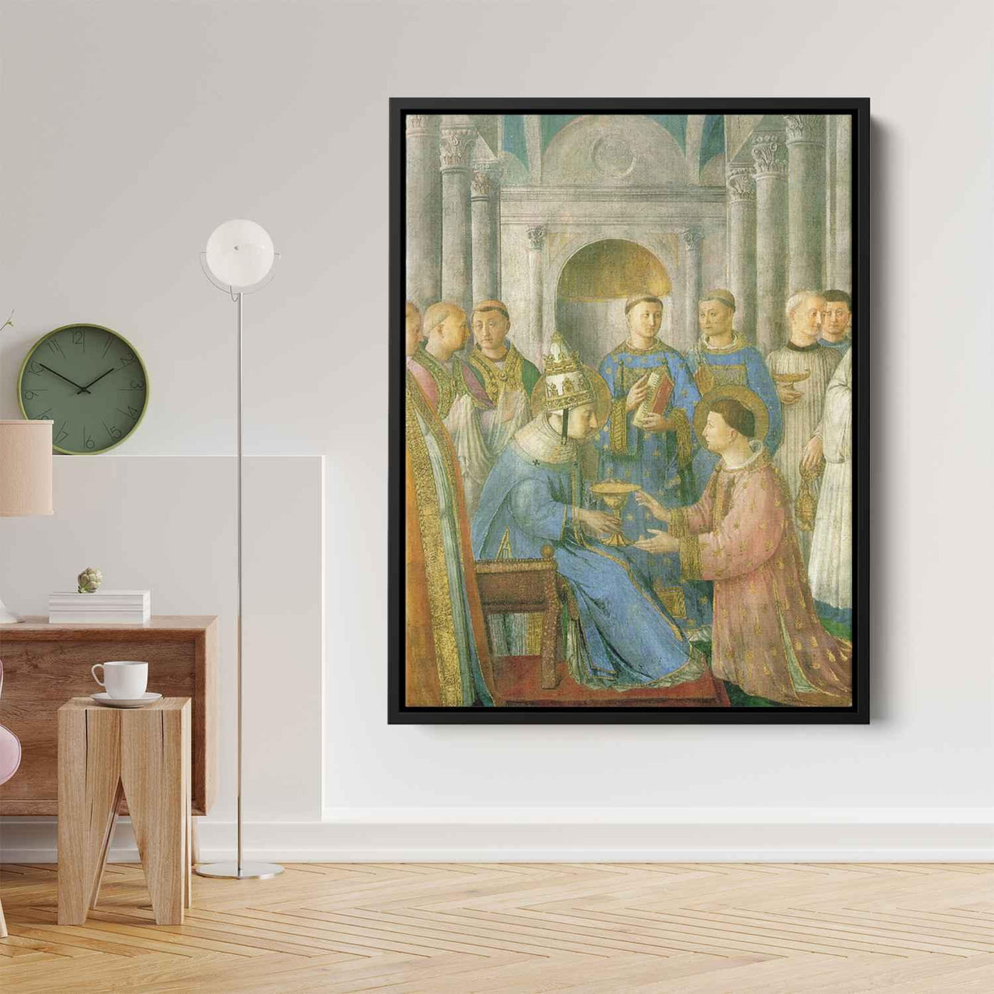 The ordination of St. Lawrence (1449) by Fra Angelico - Canvas Artwork ...