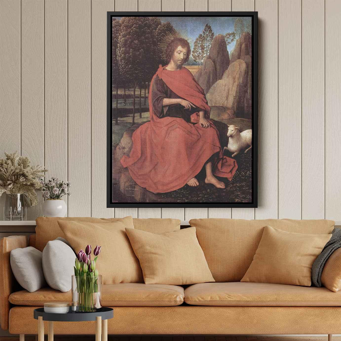 Diptych of John the Baptist and St. Veronica, St. John the Baptist, the left wing by Hans ...