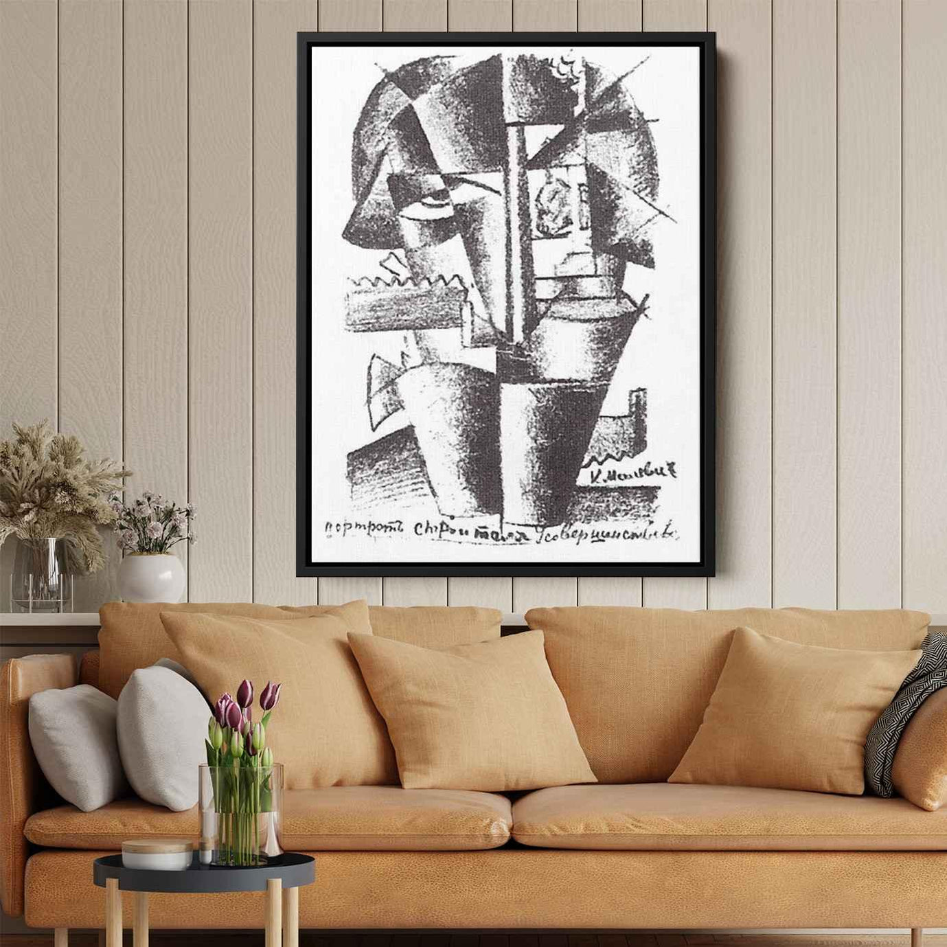 Portrait of Ivan Kliun (1913) by Kazimir Malevich - Canvas Artwork — Kanvah