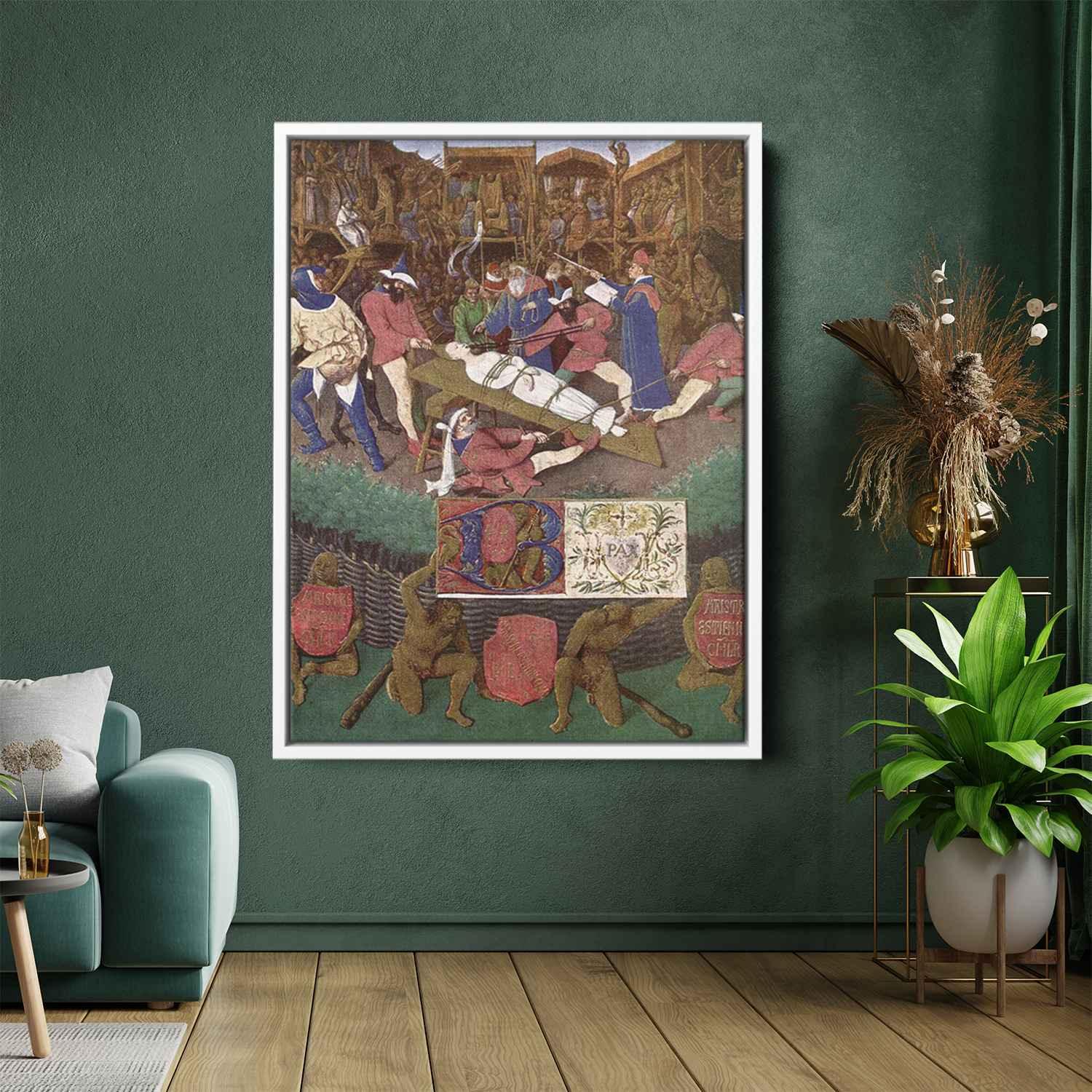 Martyrdom of St. Apollonia (1445) by Jean Fouquet - Canvas Artwork — Kanvah