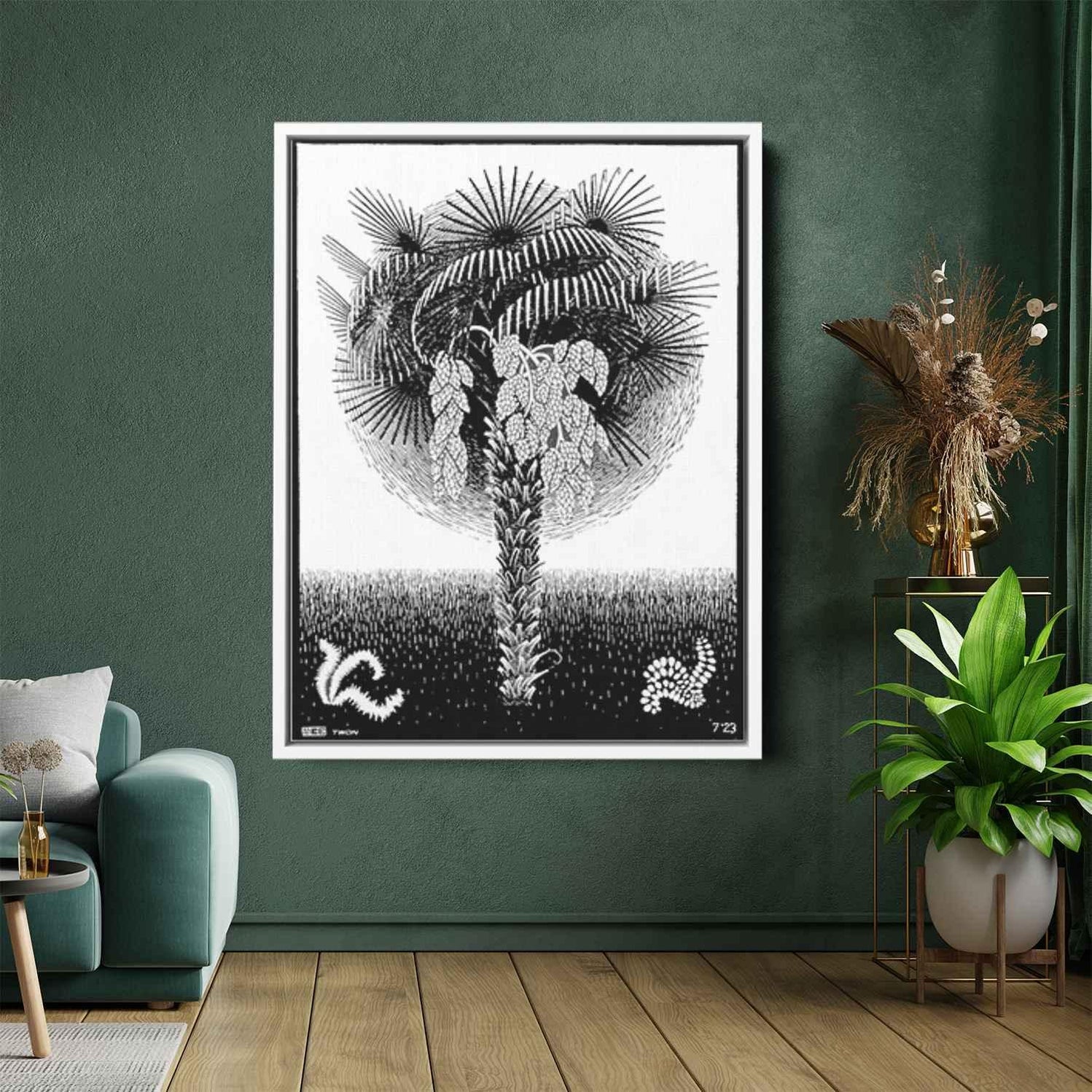 Palm Tree (1923) by M.C. Escher - Canvas Artwork — Kanvah