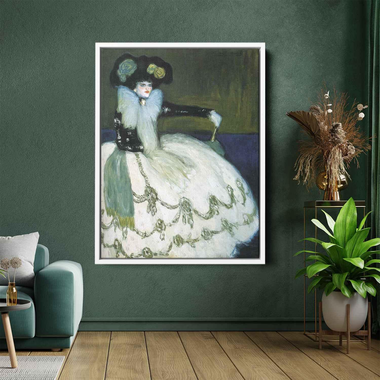Woman dressed in blue (1901) by Pablo Picasso - Canvas Artwork — Kanvah