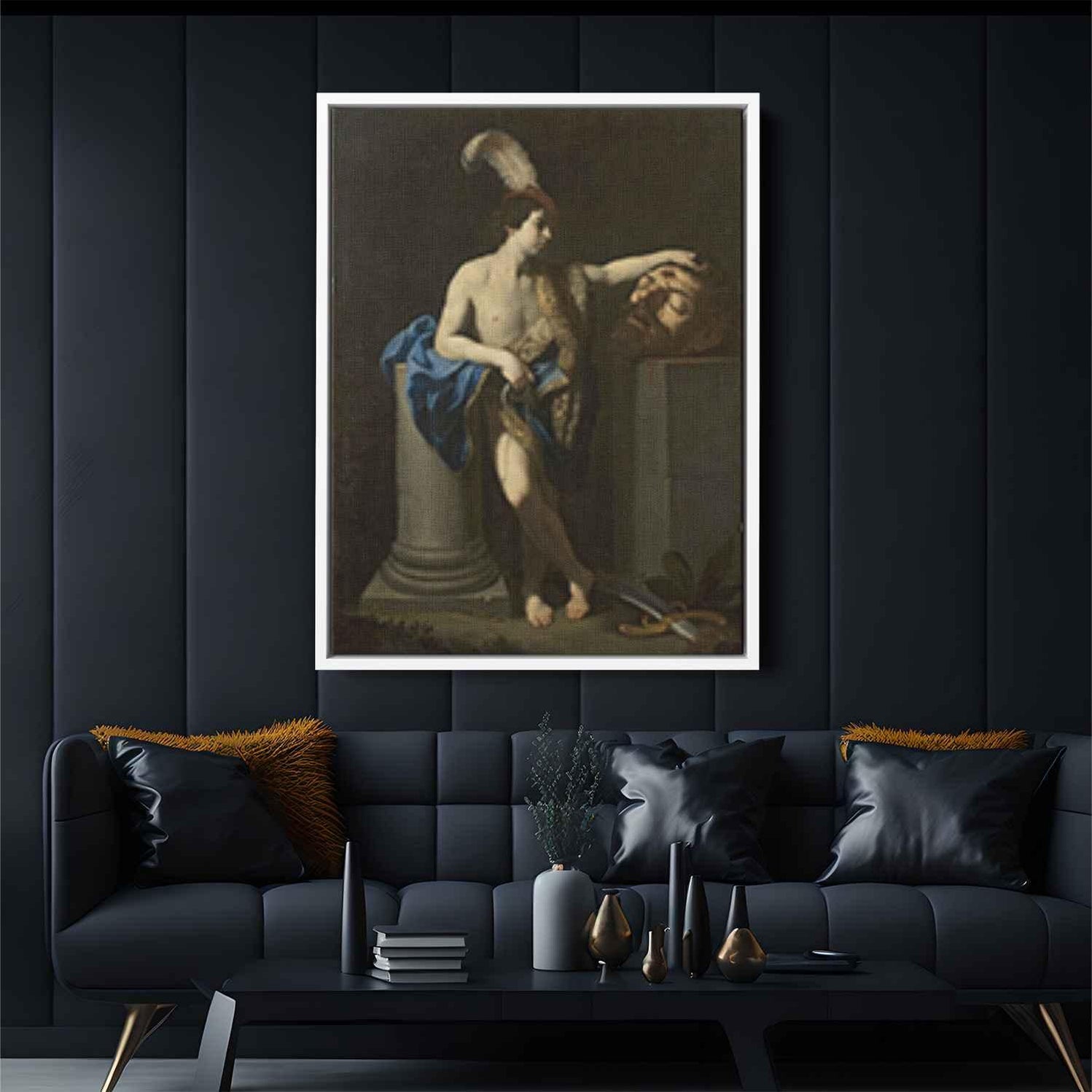 David with the Head of Goliath (1605) by Guido Reni - Canvas Artwork ...