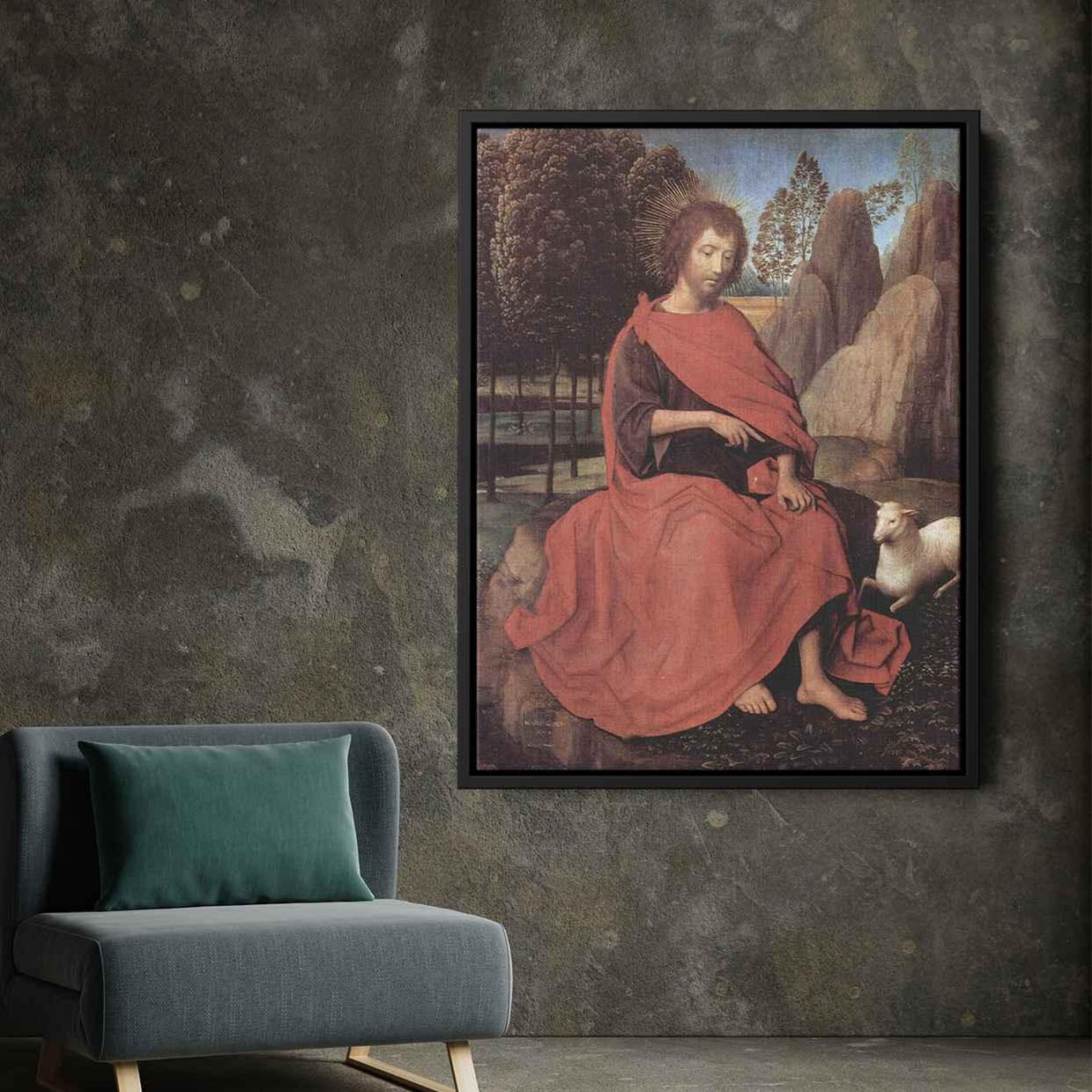 Diptych of John the Baptist and St. Veronica, St. John the Baptist, the left wing by Hans ...