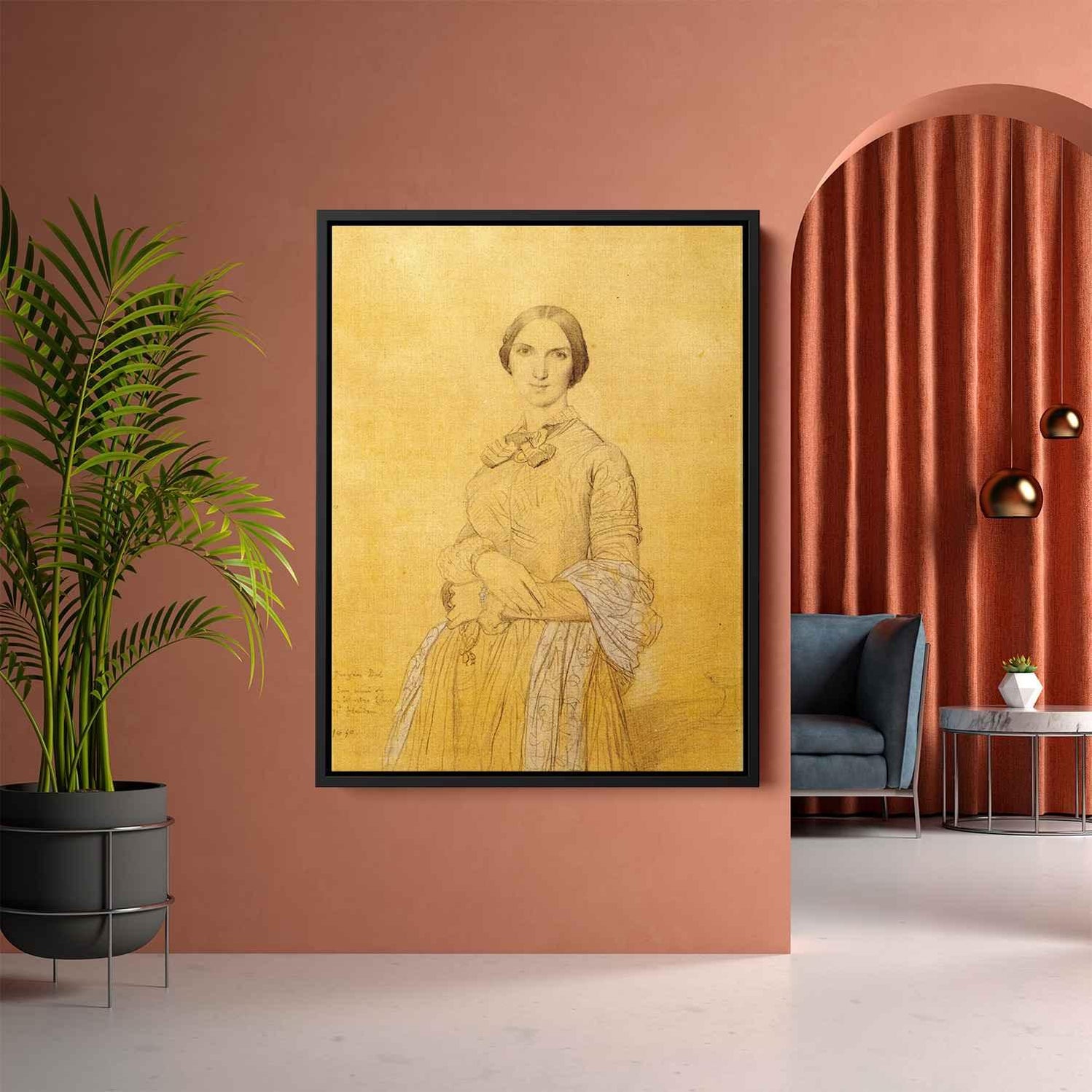 Madame Hippolyte Flandrin, born Aimée Caroline Ancelot by Jean Auguste ...