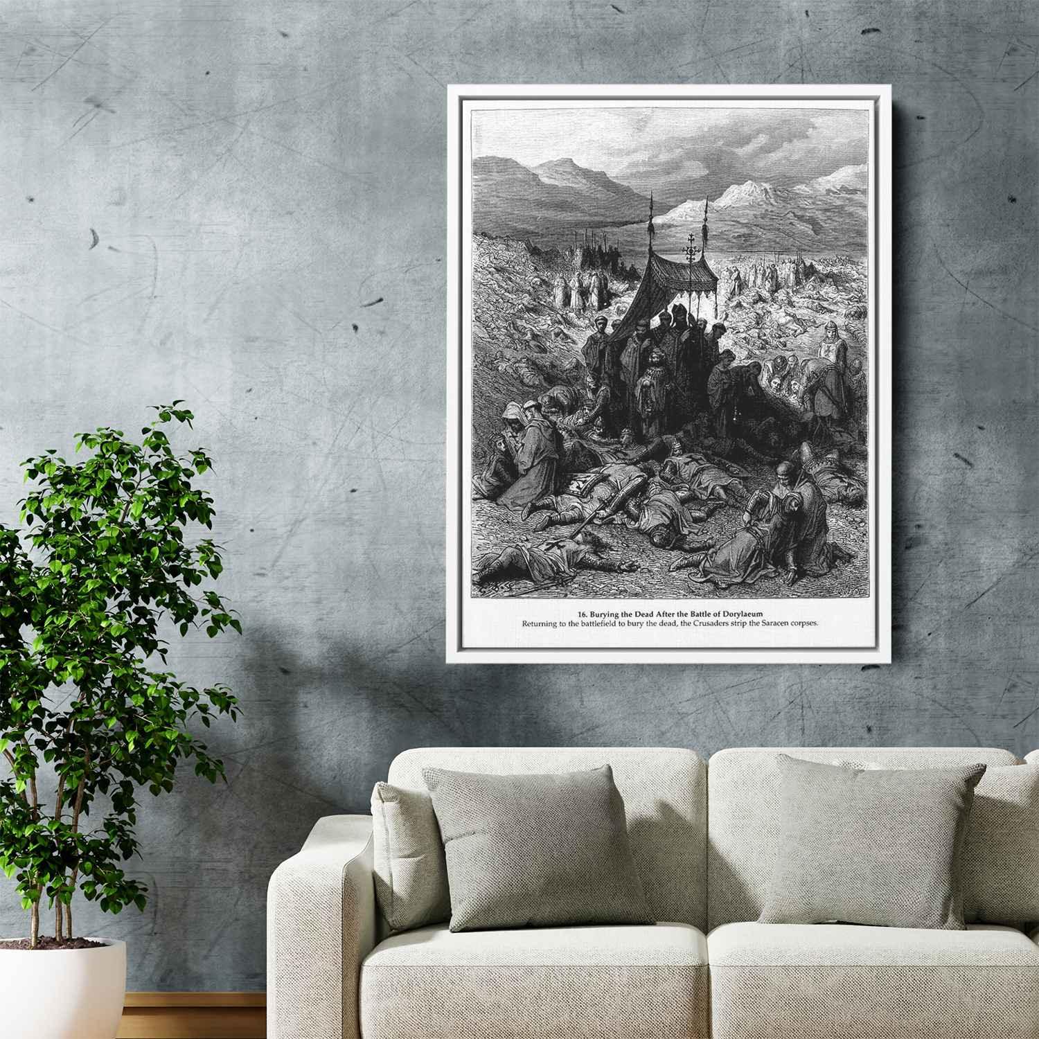 Burying the Dead After the Battle of Dorylaeum by Gustave Dore - Canvas ...