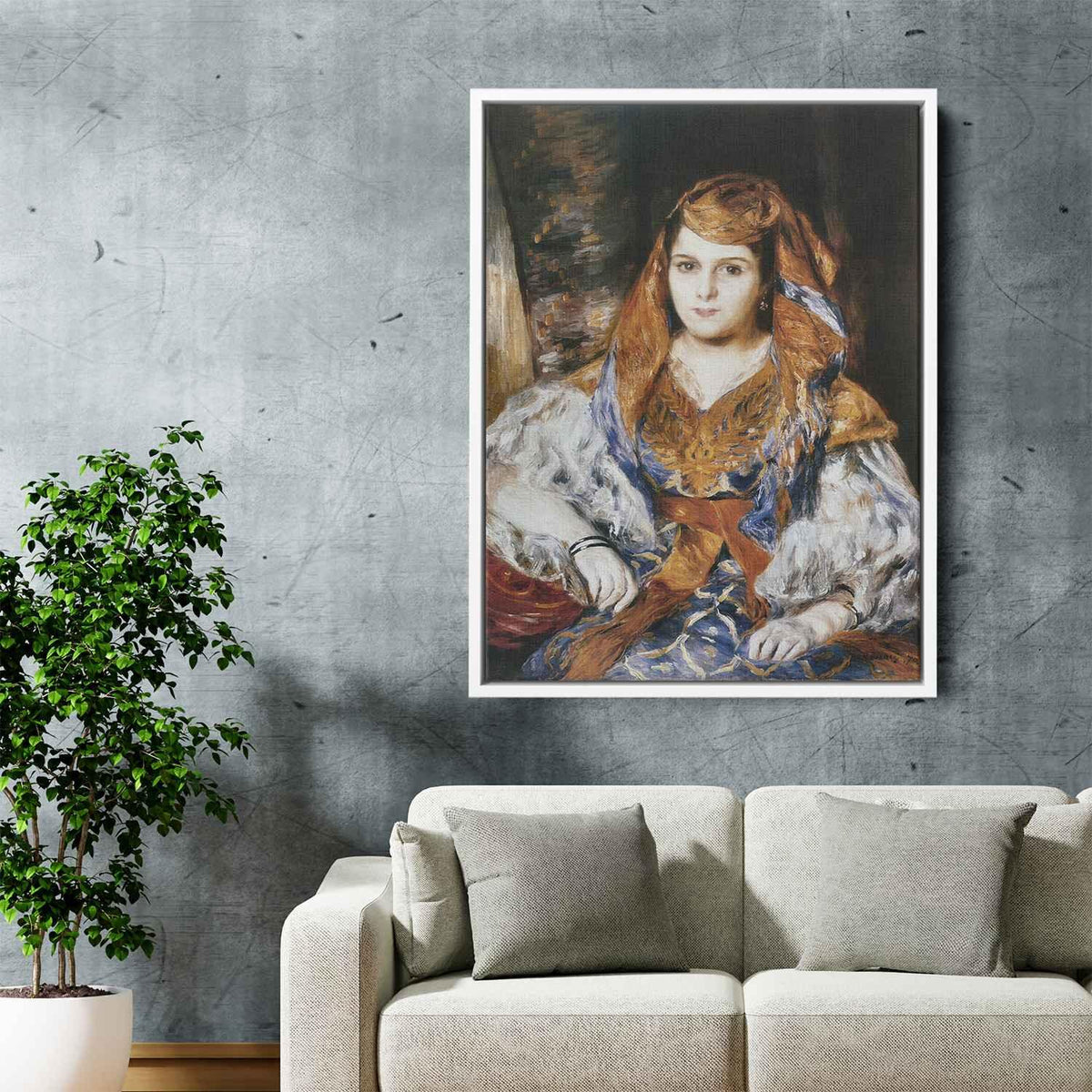 Madame Stora in Algerian Dress (1870) by Pierre-Auguste Renoir - Canvas ...