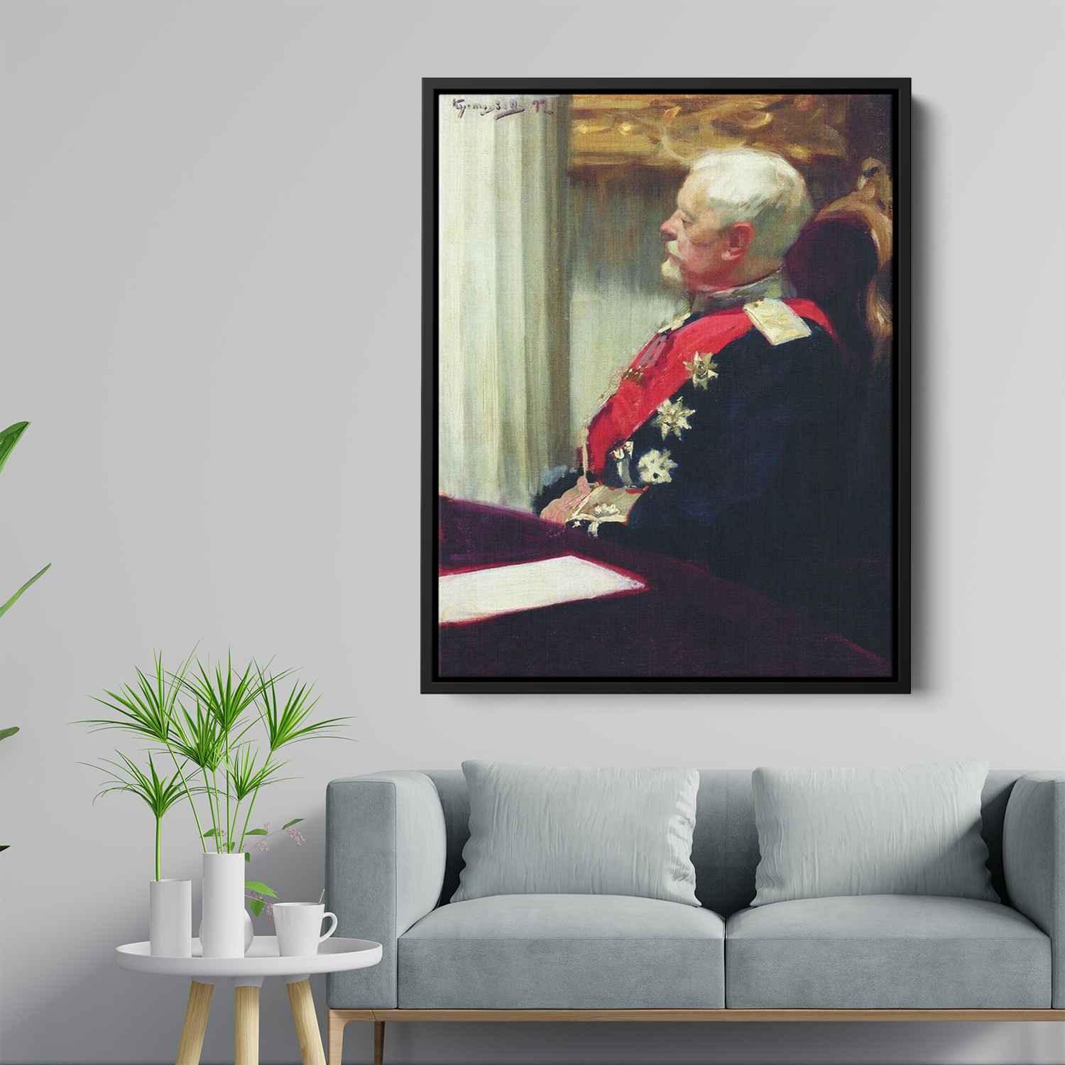 General of Infantry Christopher Roop (1902) by Boris Kustodiev - Canvas ...