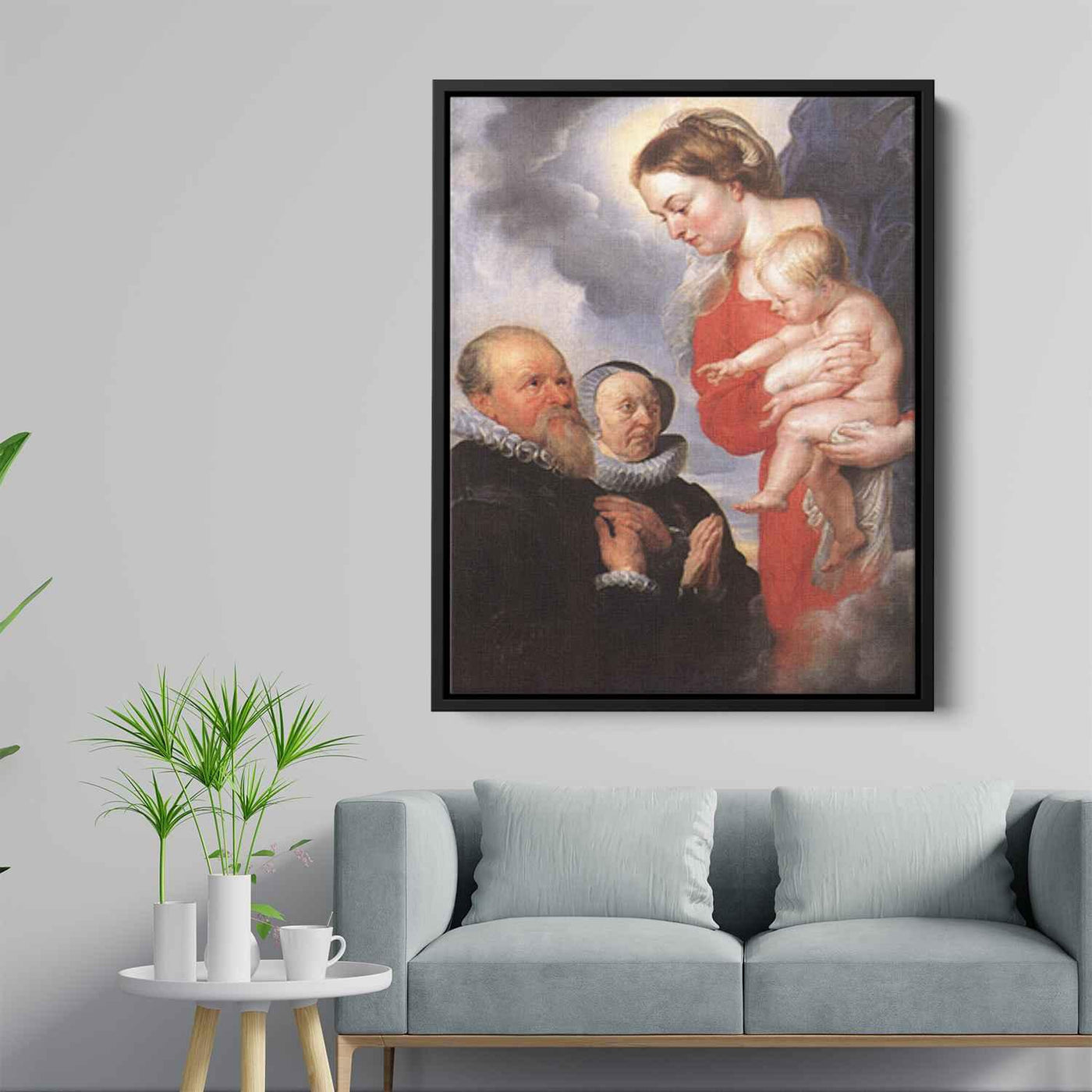 Madonna and Child with the Donors Alexandre Goubeau and his wife Anne ...