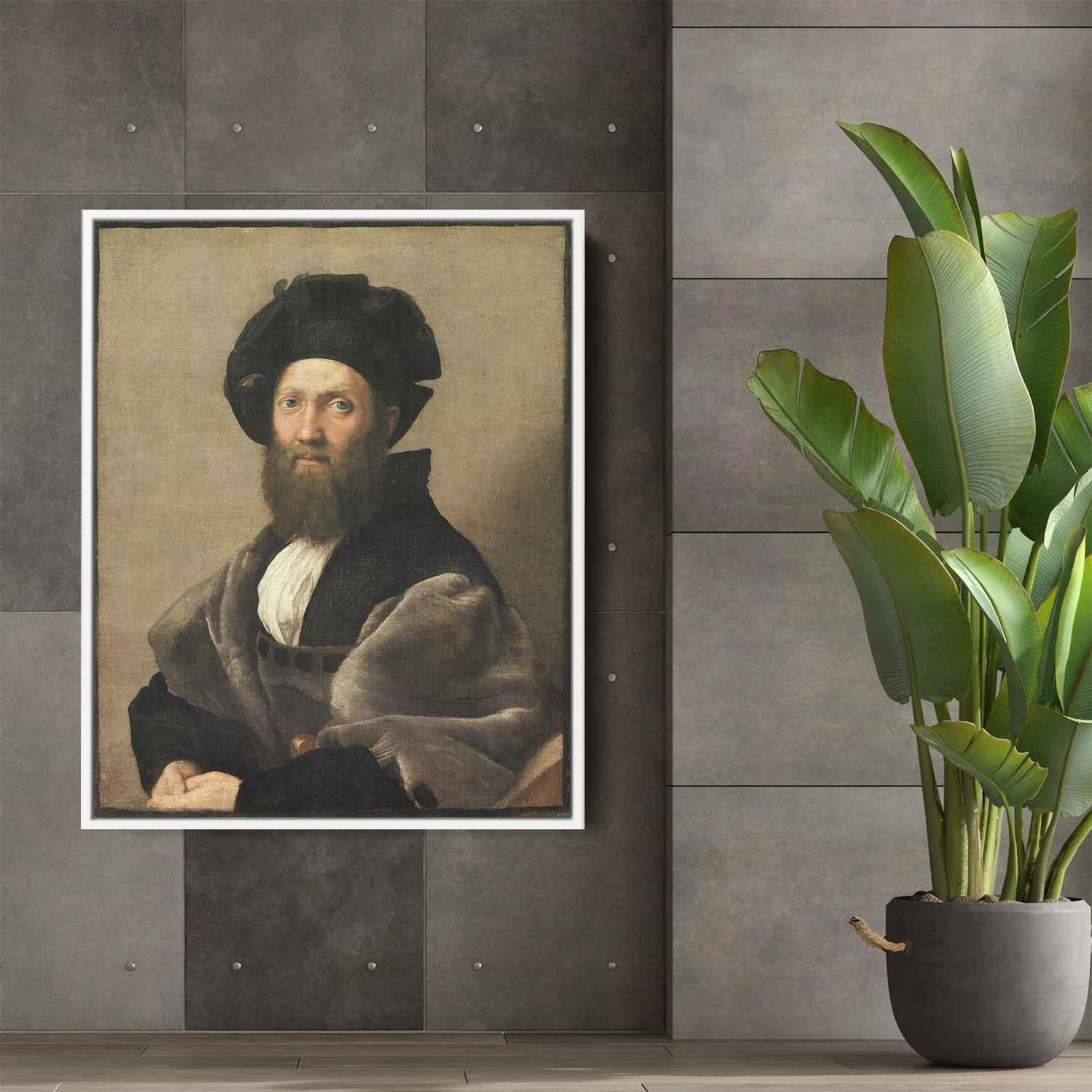 Portrait of Baldassare Castiglione (1516) by Raphael - Canvas Artwork ...