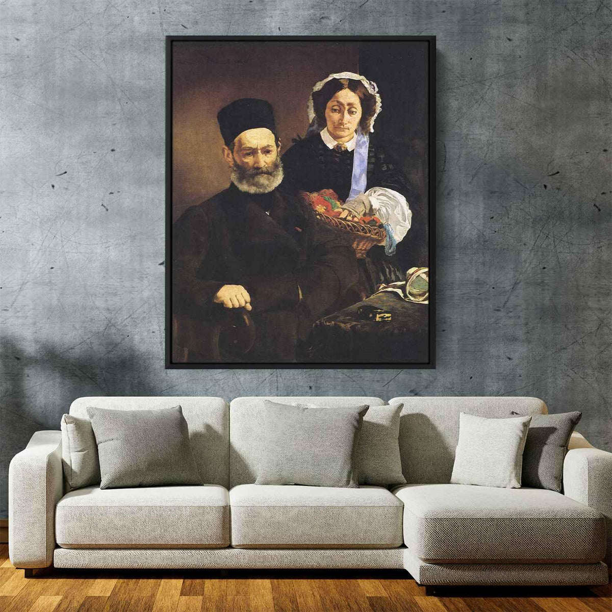 Portrait of Monsieur and Madame Auguste Manet (1860) by Edouard Manet ...