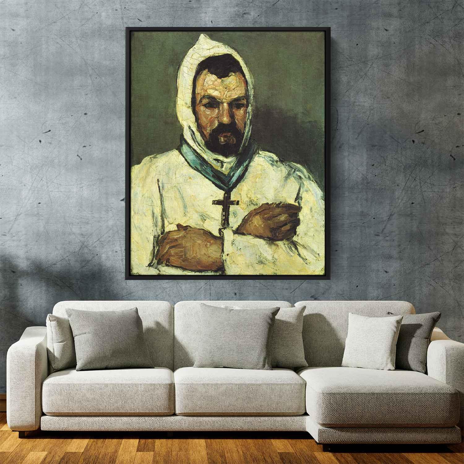 Portrait of Uncle Dominique as a Monk (1866) by Paul Cezanne - Canvas ...