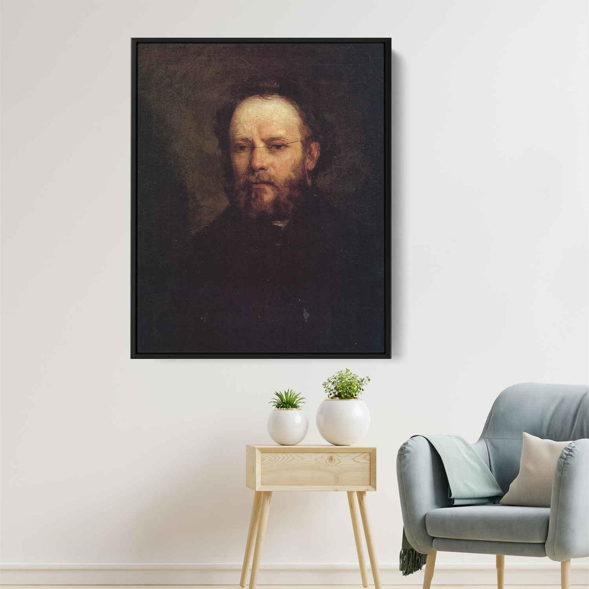 Portrait of Pierre Joseph Proudhon (1865) by Gustave Courbet - Canvas ...