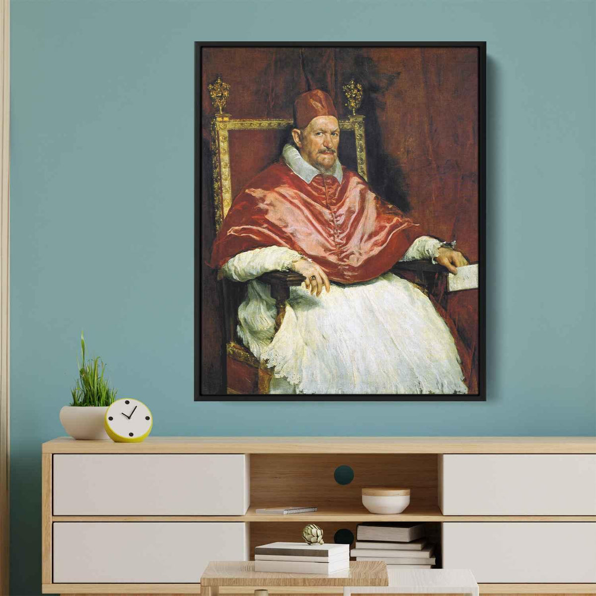 Portrait of Pope Innocent X (1650) by Diego Velazquez - Canvas Artwork ...