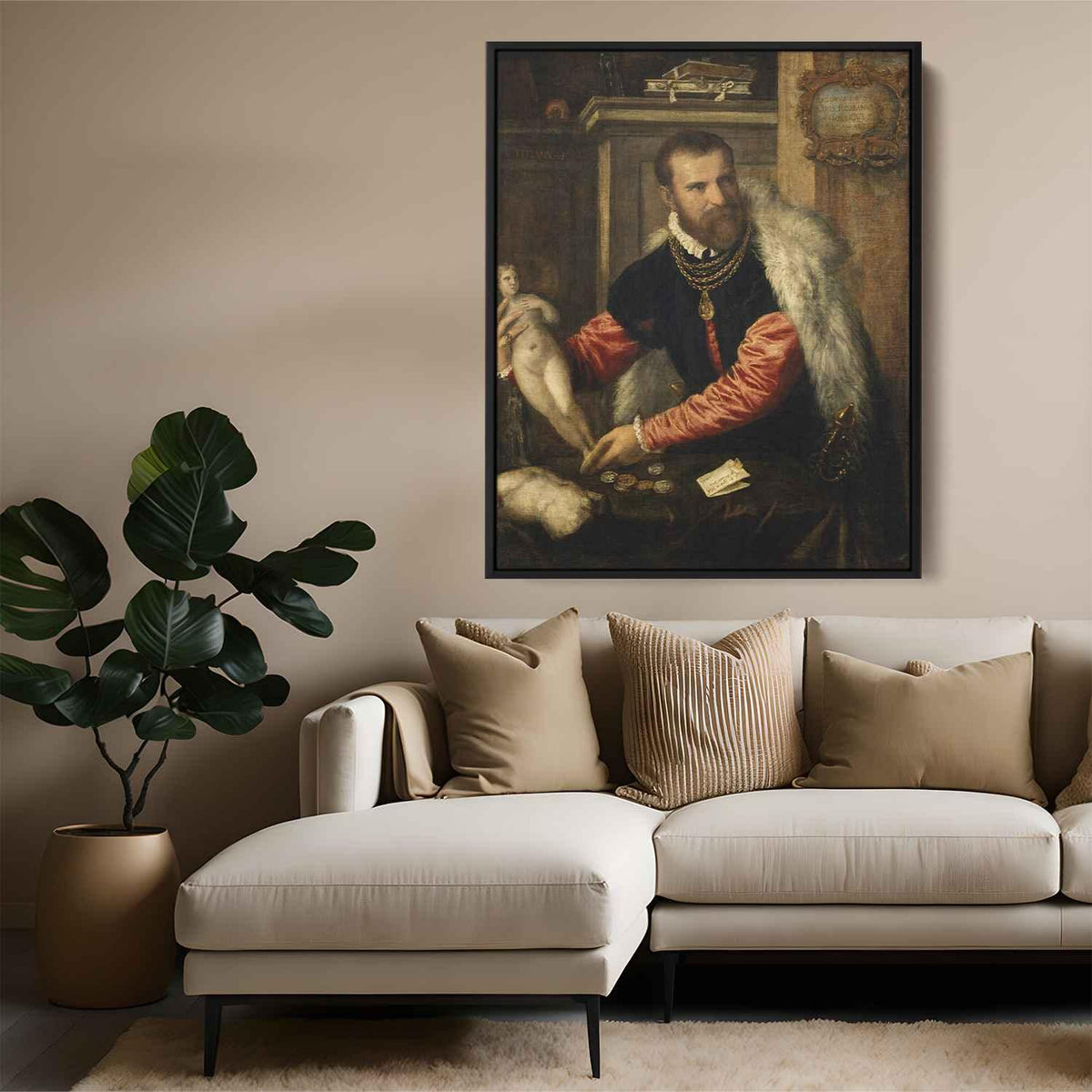 Portrait of Jacopo Strada (1568) by Titian - Canvas Artwork — Kanvah