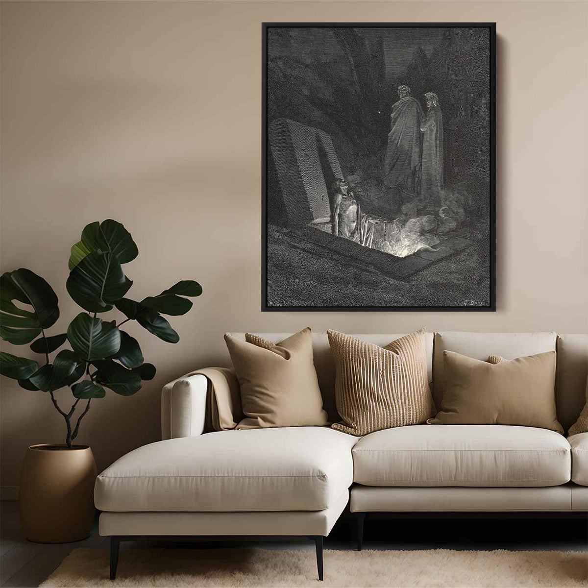 The Inferno, Canto 10 by Gustave Dore - Canvas Artwork — Kanvah