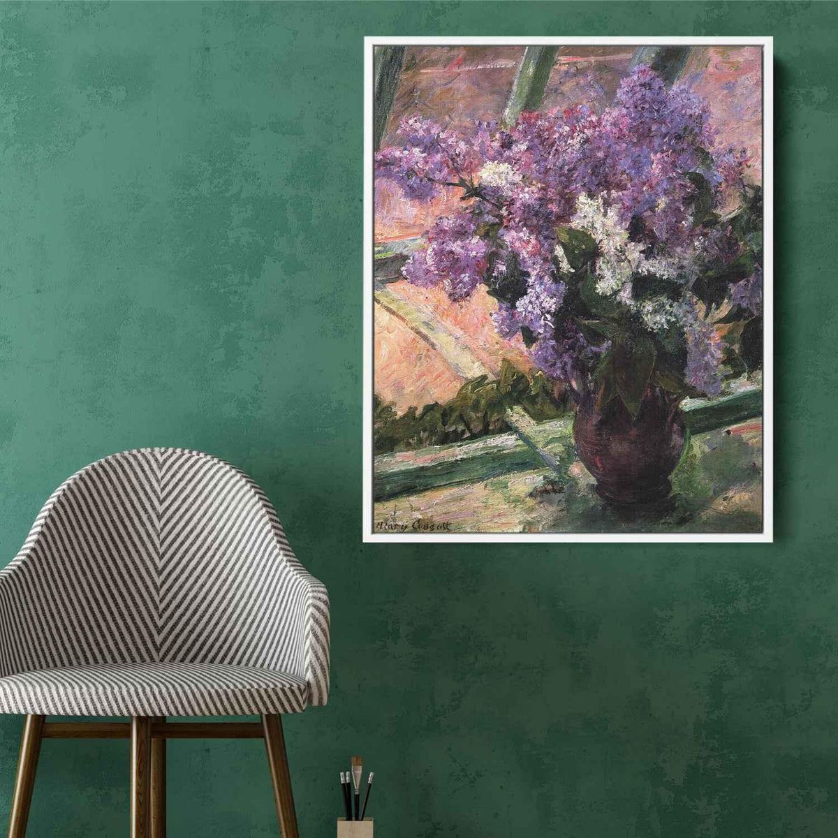 Lilacs in a Window (1880) by Mary Cassatt - Canvas Artwork — Kanvah