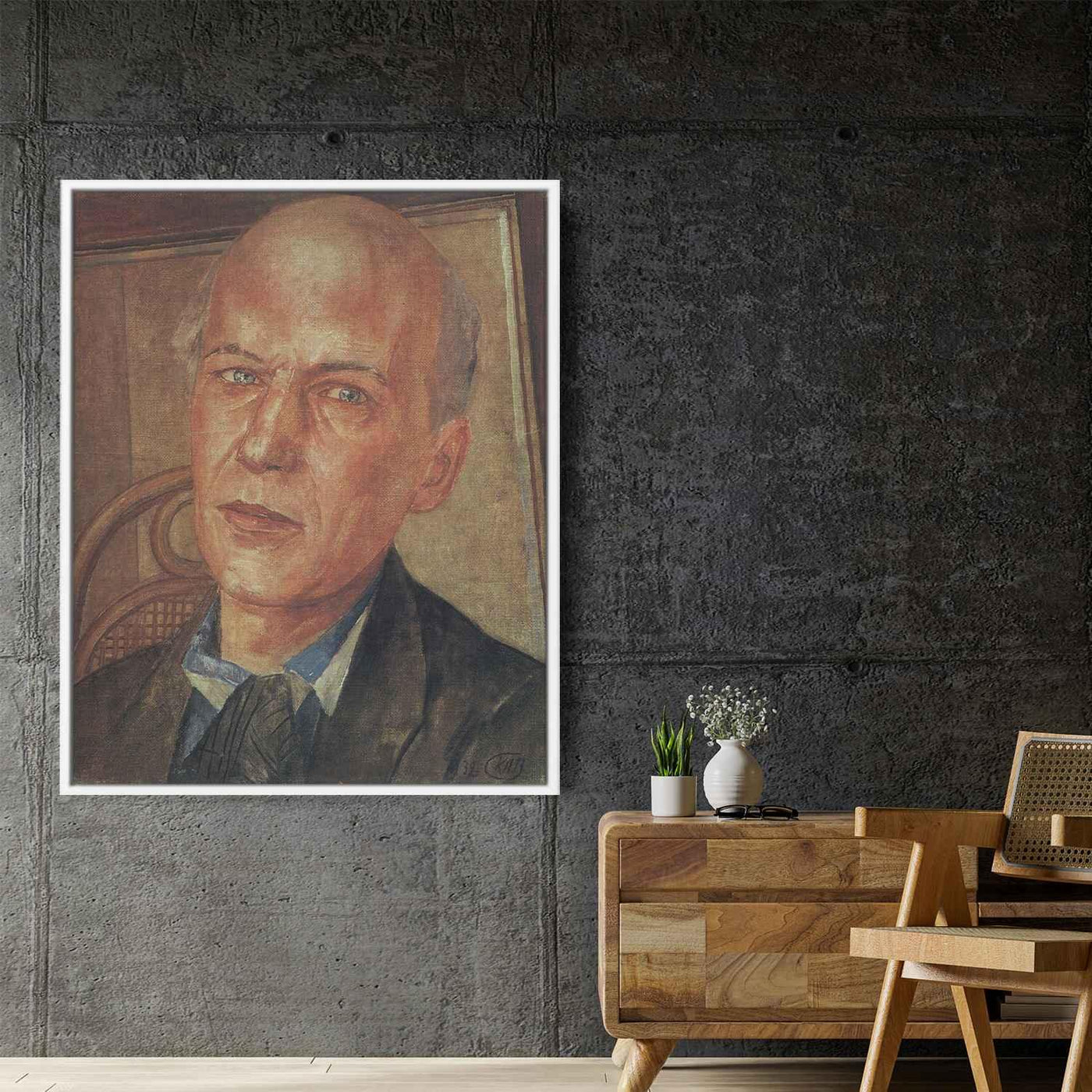 Portrait of Andrei Bely (1932) by Kuzma Petrov-Vodkin - Canvas Artwork ...