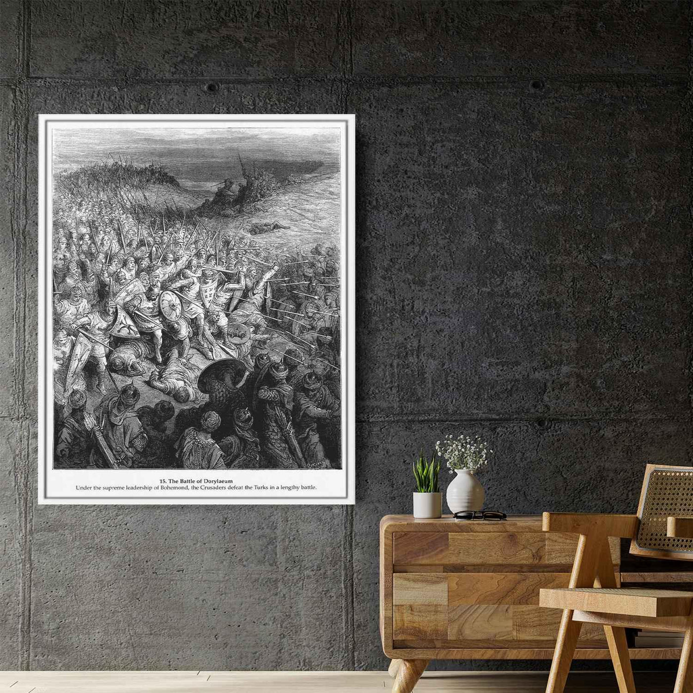 The Battle of Dorylaeum by Gustave Dore - Canvas Artwork — Kanvah