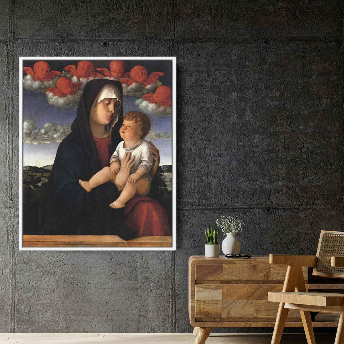 The Madonna of the Red Cherubs (1485) by Giovanni Bellini - Canvas ...
