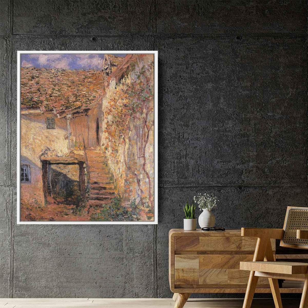 The Steps (1878) by Claude Monet - Canvas Artwork — Kanvah