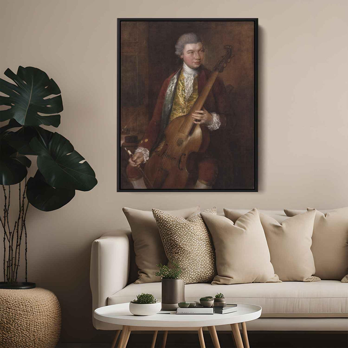 Carl Friedrich Abel by Thomas Gainsborough - Canvas Artwork — Kanvah