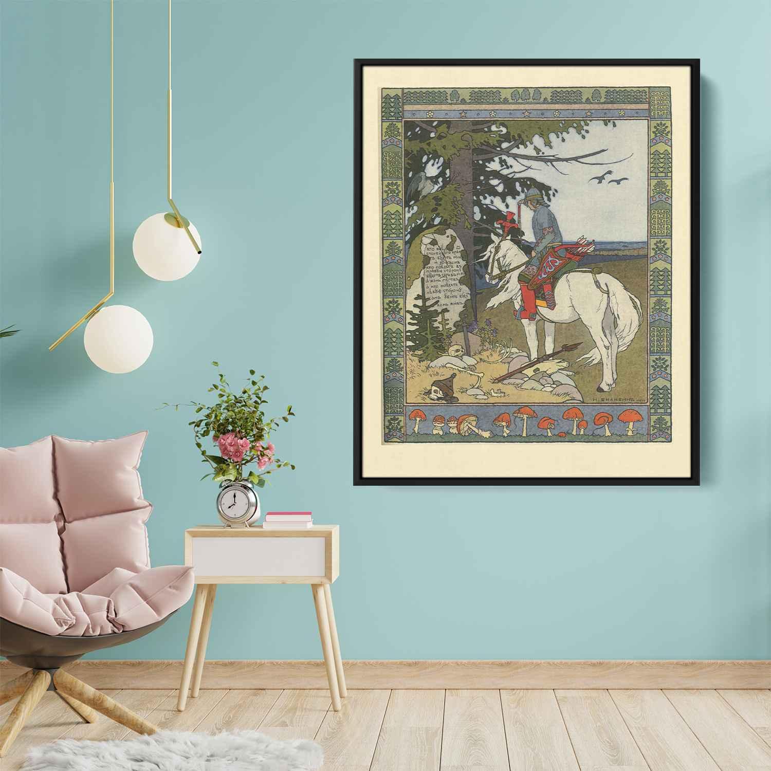 Illustration for the Tale of Prince Ivan, The Firebird and the Grey ...