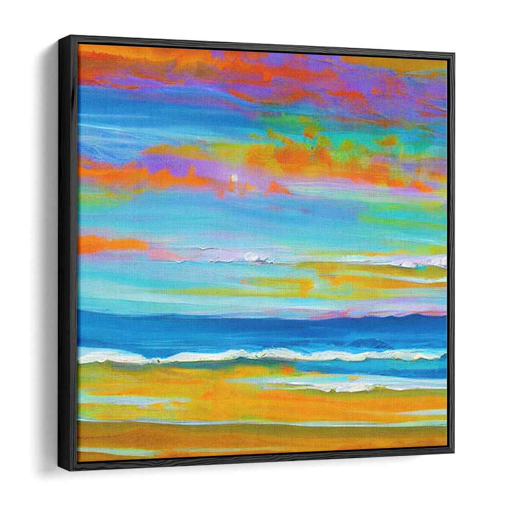 Abstract Beach Day Print - Canvas Art by Kanvah