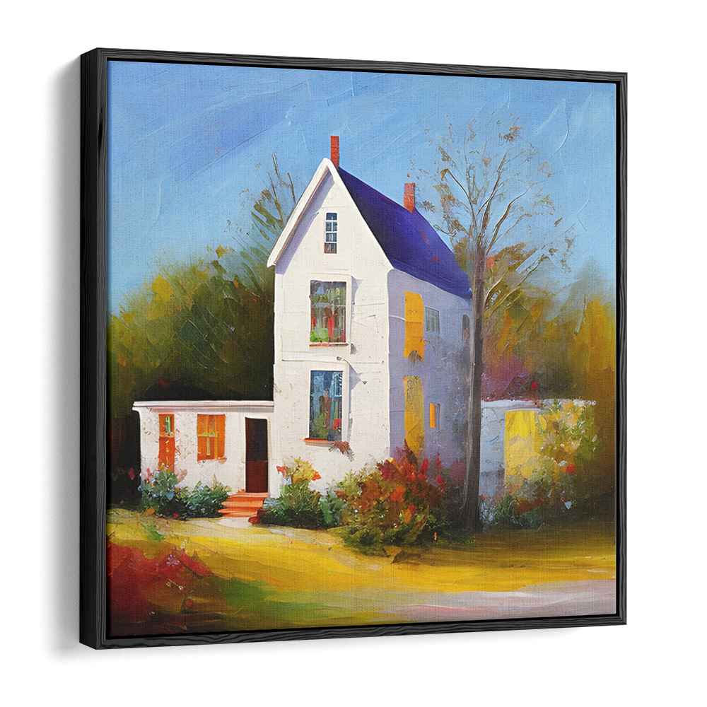 Abstract Cottage Print - Canvas Art Print by Kanvah