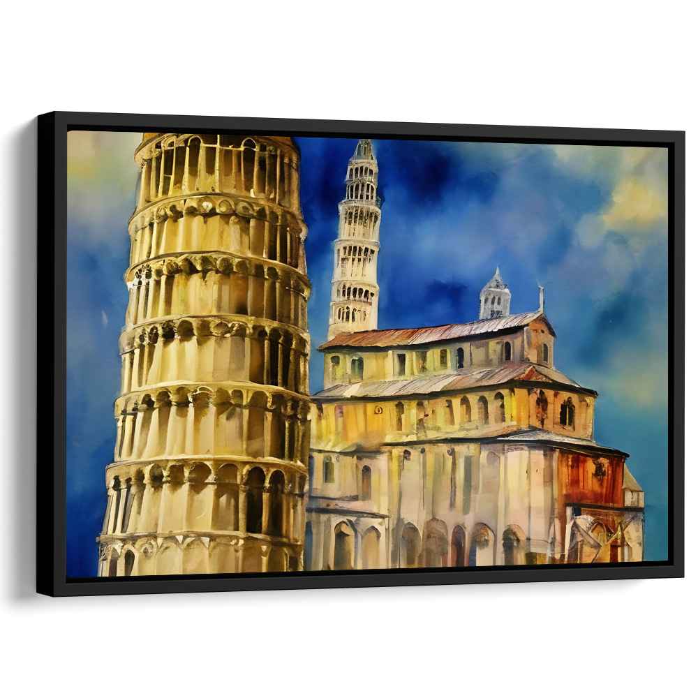 Gilded Structures: Architectural Wonders in Golden Hues Canvas Art ...