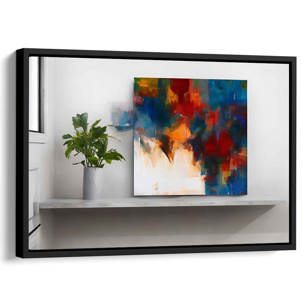 Chromatic Agitation: Abstract Expressionist Color Burst Canvas Art ...